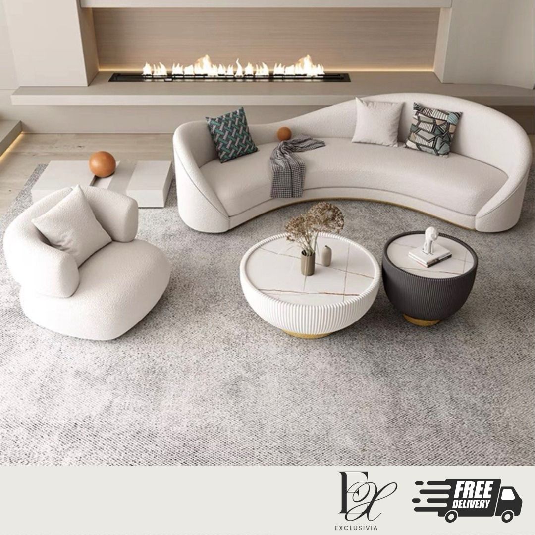 Modern Curved Sofas Modern Curved Back Sofa