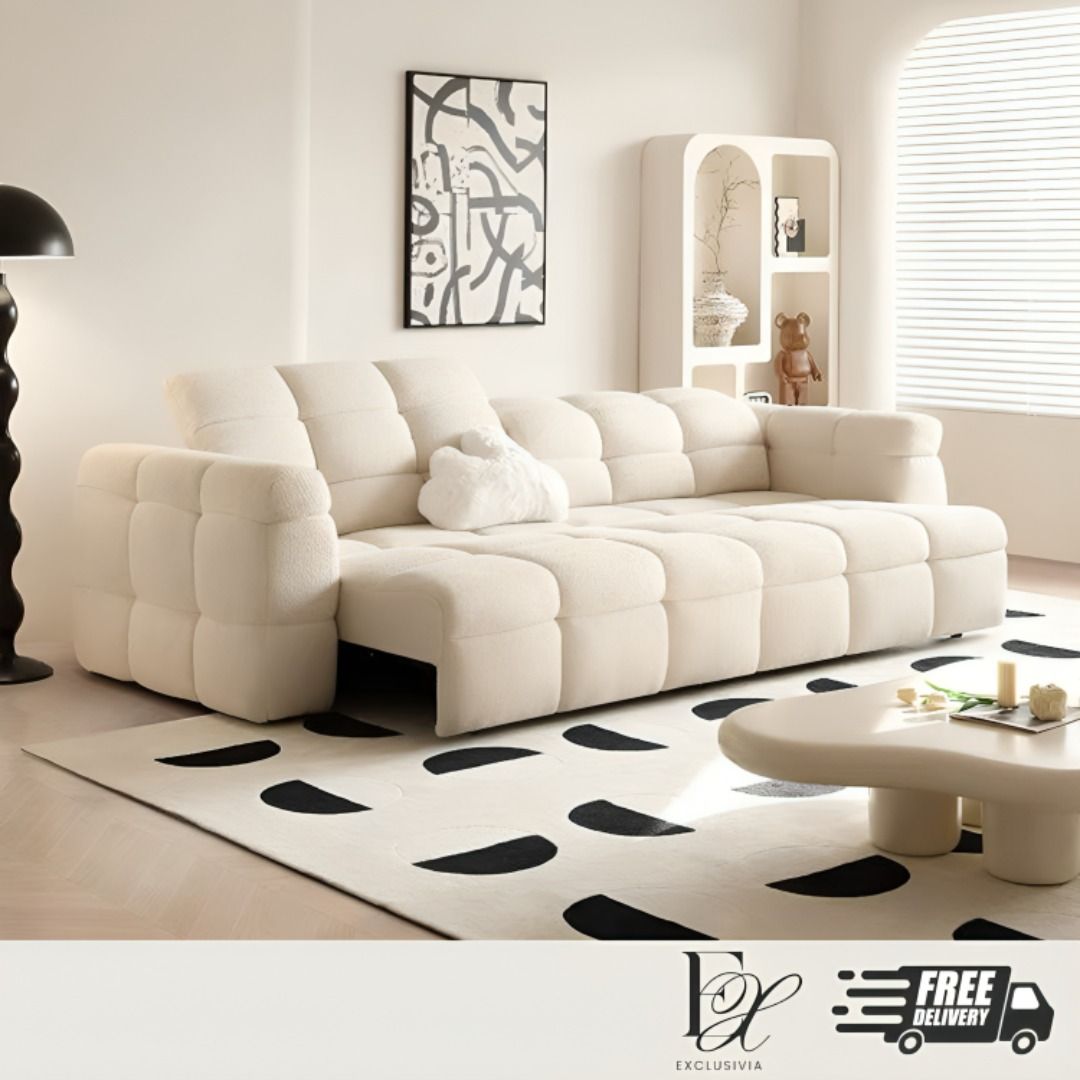 MILER Modern Electric Motorised Boucle Sofa – Exclusivia
