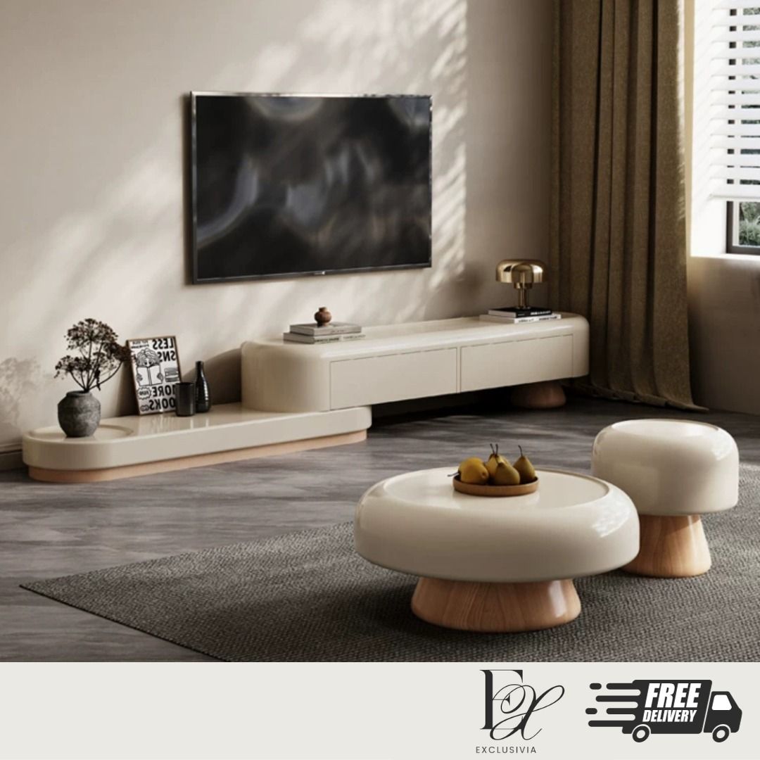 Japandi TV Console BIOME - Minimalist Media Stand – Exclusivia