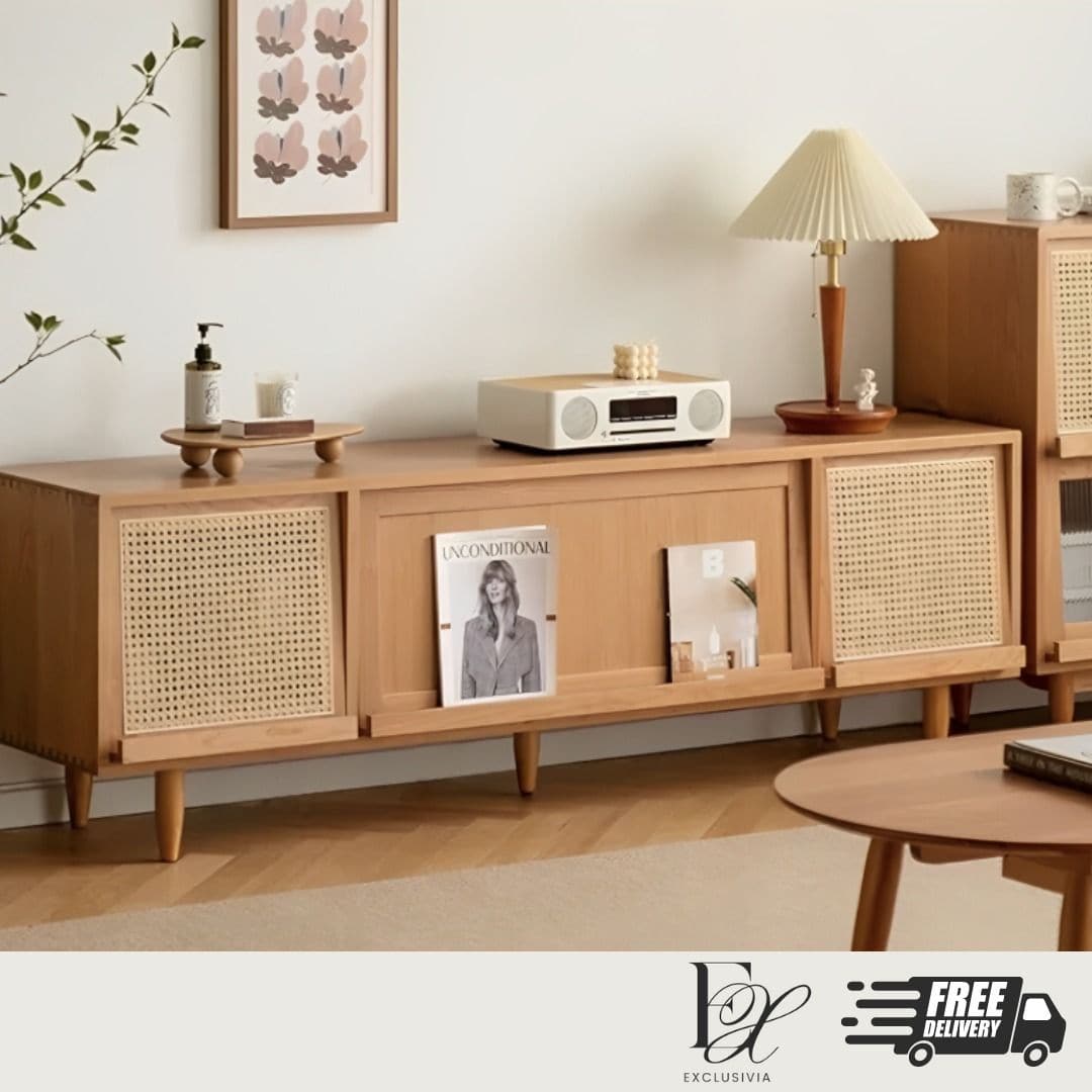 RANDY TV Console Sideboard Rattan – Exclusivia